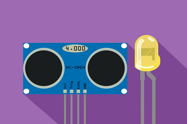 Project Example 7 Controlling Leds With An Ultrasonic Sensor Webduino Web × Arduino